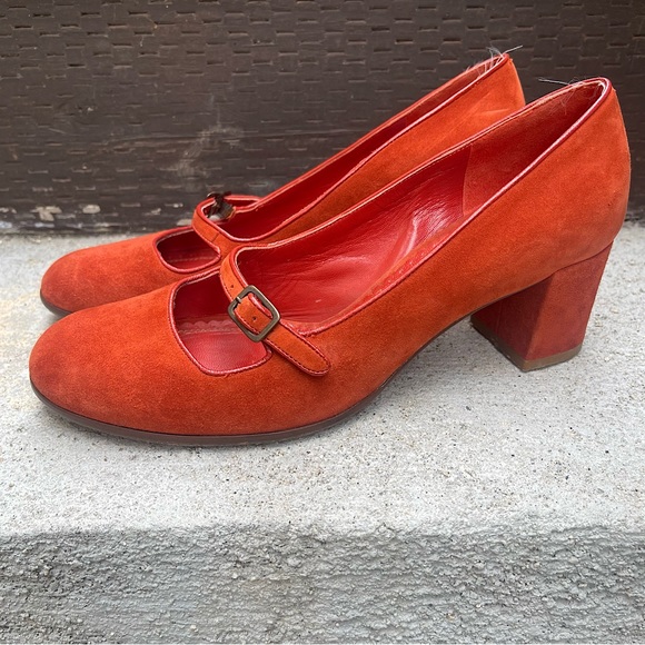 Marc Jacobs | Shoes | Marc Jacobs Rust Suede Mary Jane Heels | Poshmark